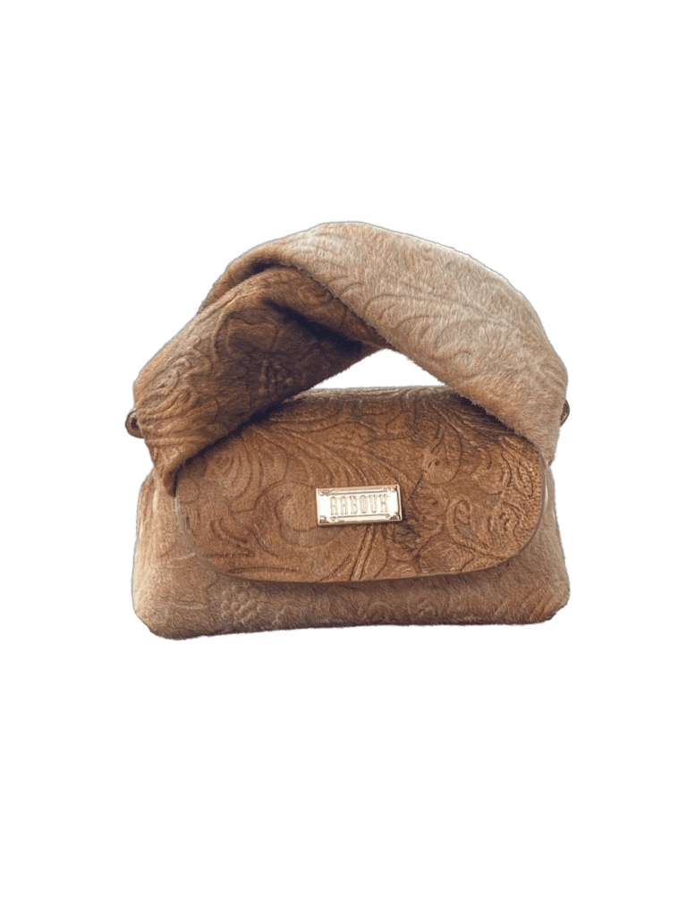 Nury Micro Tan & Natural Floral Lasered Pony - Aaboux