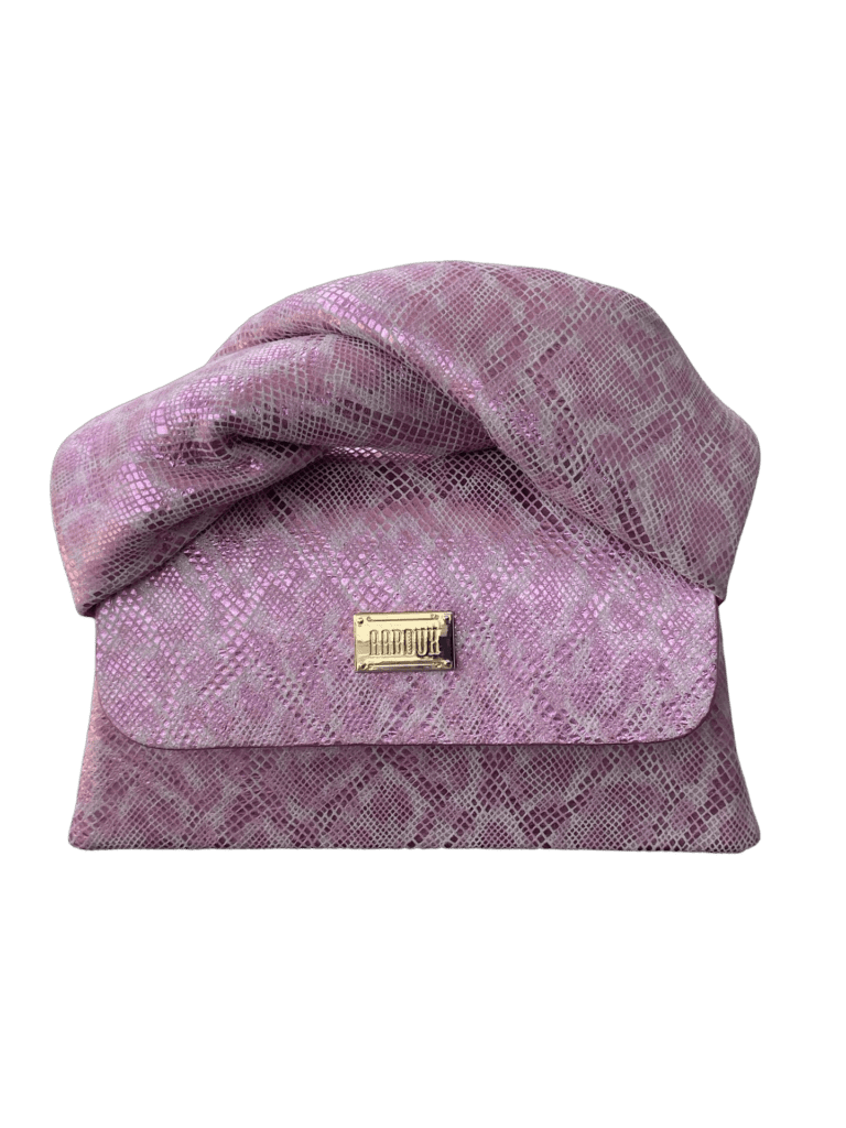 Moby Pink Snake Print Leather - Aaboux