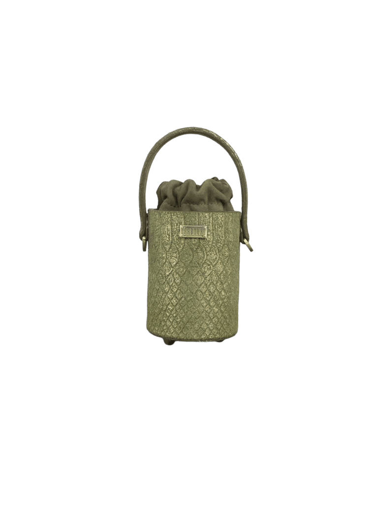 Lara Metallic Green & Gold Python Print - Aaboux